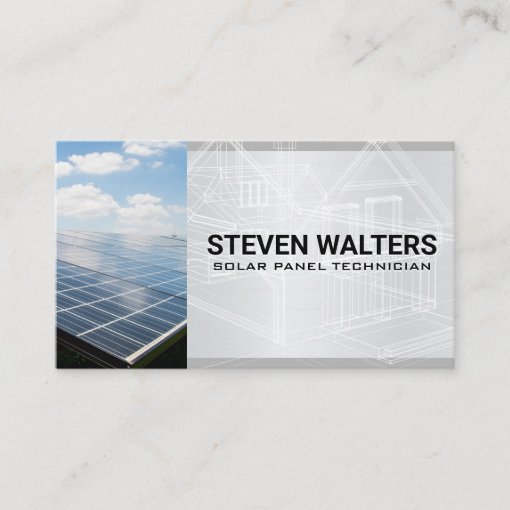 Blueprints | Solar Panel Business Card | Zazzle