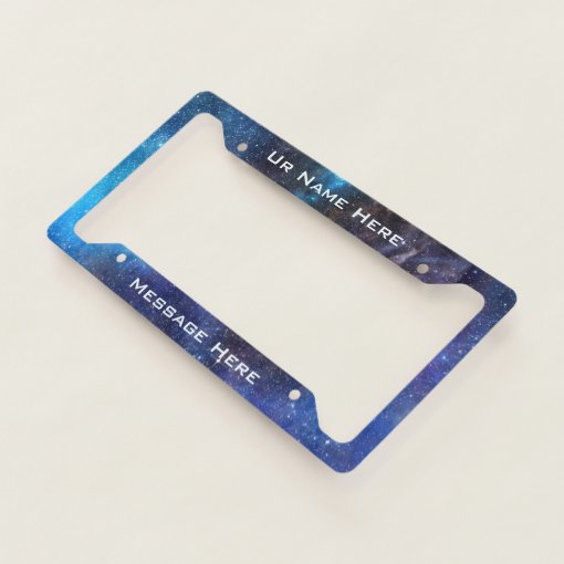 BlueSpace Themed Number Plates - Custom Name Space License Plate Frame ...