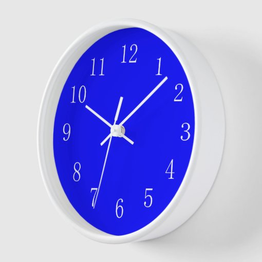 Bluest Blue Kitchen Wall Clock | Zazzle