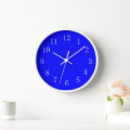 Bluest Blue Kitchen Wall Clock | Zazzle