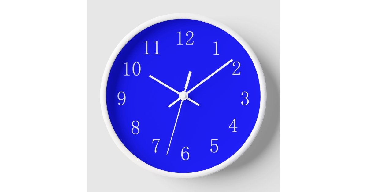 Bluest Blue Kitchen Wall Clock | Zazzle