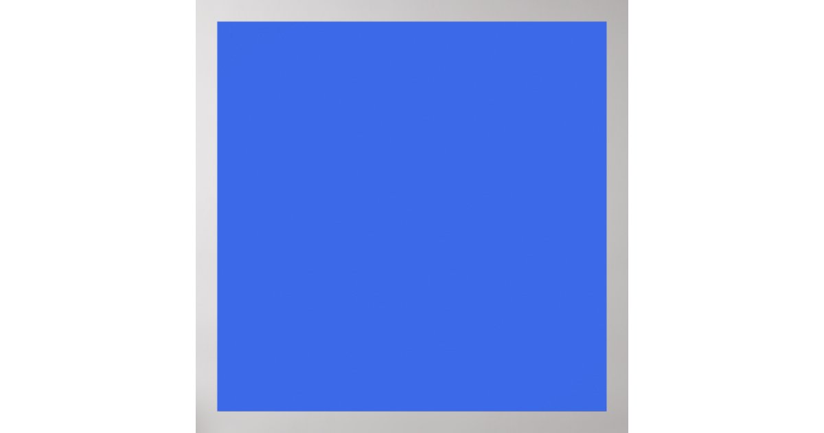 Bluetiful (solid color) poster | Zazzle