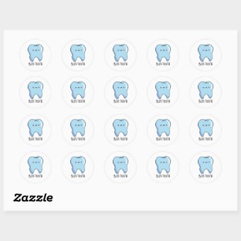 Bluetooth Funny Technical Blue Tooth Pun Classic Round Sticker | Zazzle