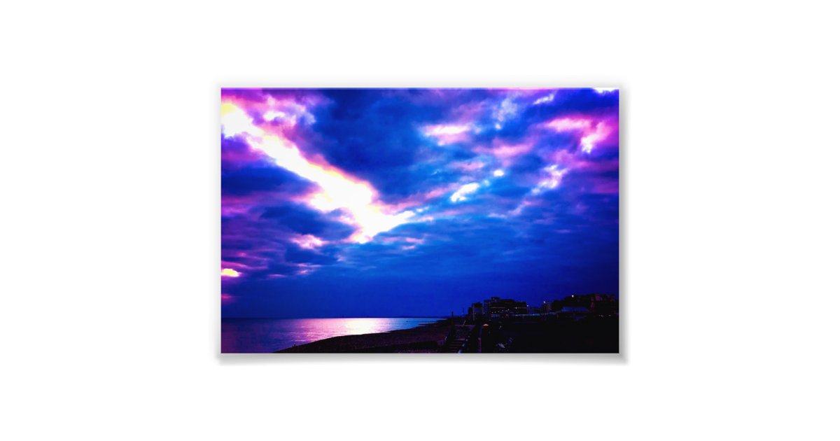 Bluey Purple Sunset Photo Print | Zazzle