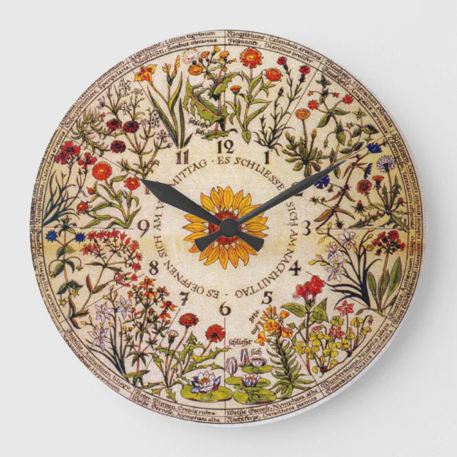 Blumenuhr Flower Clock | Zazzle