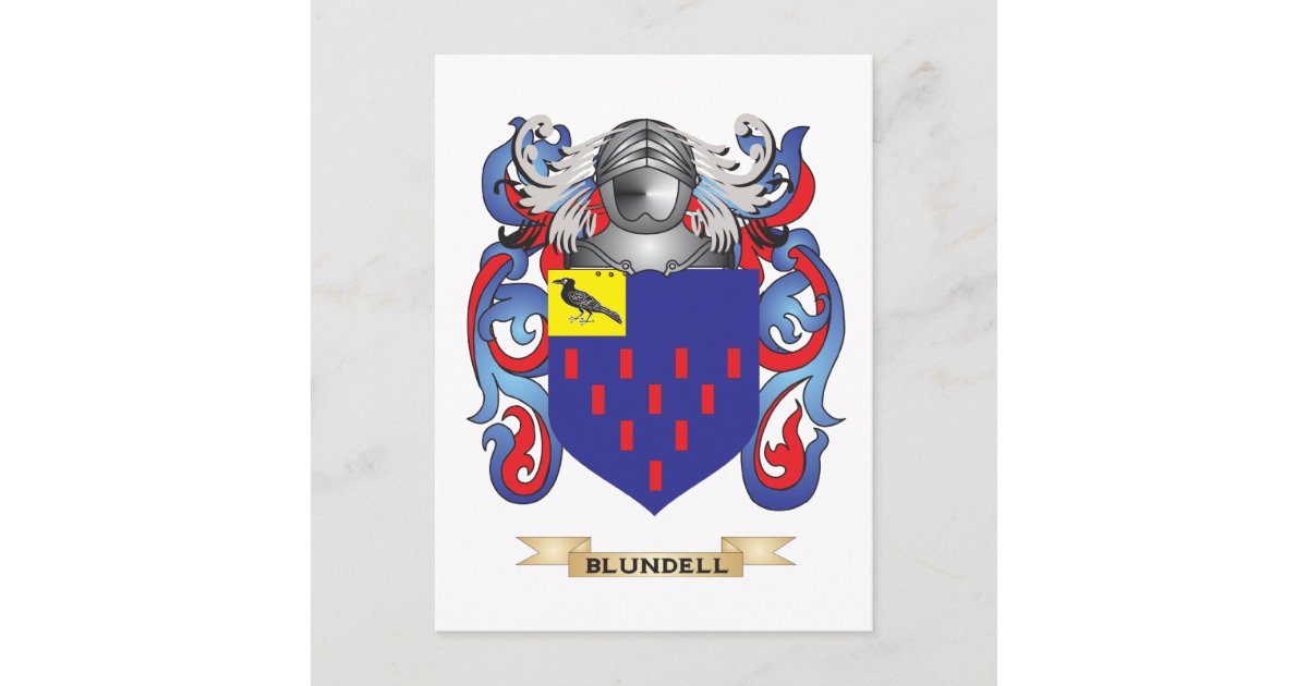 Blundell Coat of Arms (Family Crest) Postcard | Zazzle