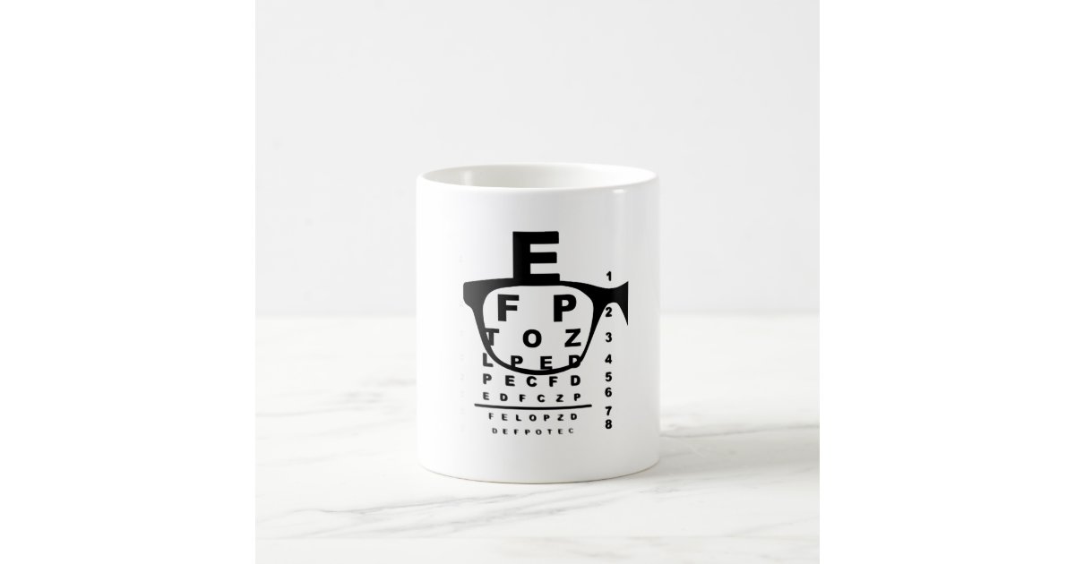 Blurr Eye Test Chart Coffee Mug | Zazzle