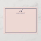 Elegant Script Monogram Modern Swash Stationery Note Card | Zazzle.com