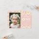 Blush Boho Daisy Groovy One 1st Birthday Photo Invitation | Zazzle