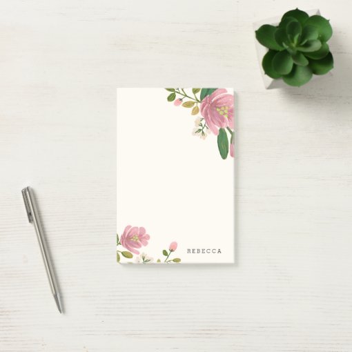 Blush Bouquet Post-it Notes | Zazzle