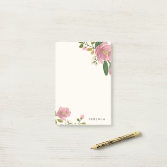 Blush Bouquet Post-it Notes | Zazzle