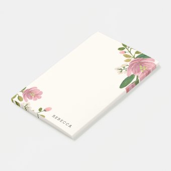 Blush Bouquet Post-it Notes | Zazzle