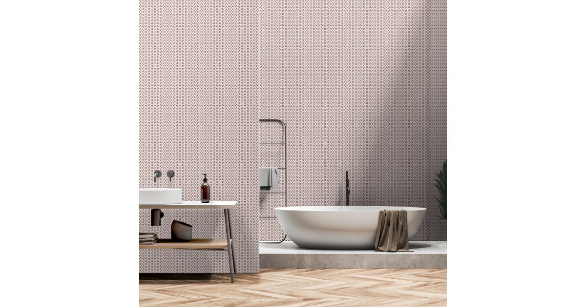 Blush Dusty Pink Gray White Dot Pattern Wallpaper | Zazzle