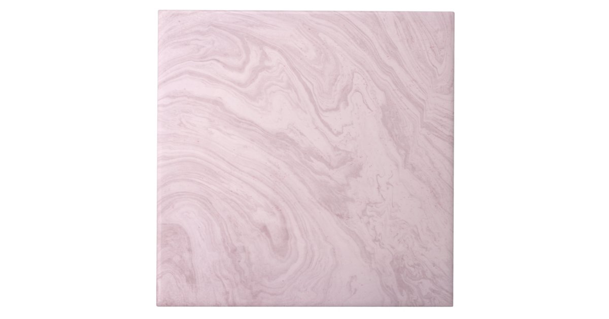 Blush Faux Marble Ceramic Tile | Zazzle