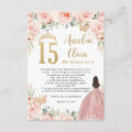 Blush Floral Butterflies Quinceañera Prayer Card | Zazzle