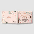 Blush Floral Quinceañera Quince 15 XV Rose Gold Foil Guest Book | Zazzle