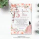 Blush Floral Rose Gold Quinceañera 15 Prayer Card | Zazzle