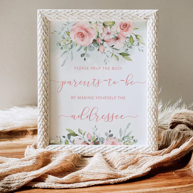 Blush help the Busy parents Address an Envelope Poster | Zazzle