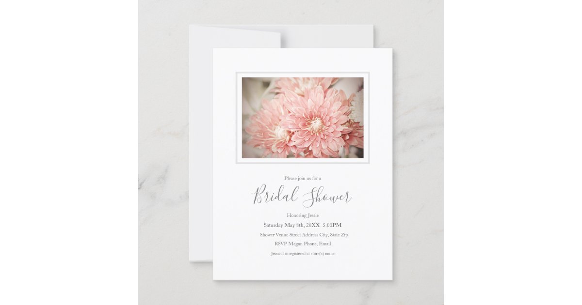 Blush Mums Invitation | Zazzle