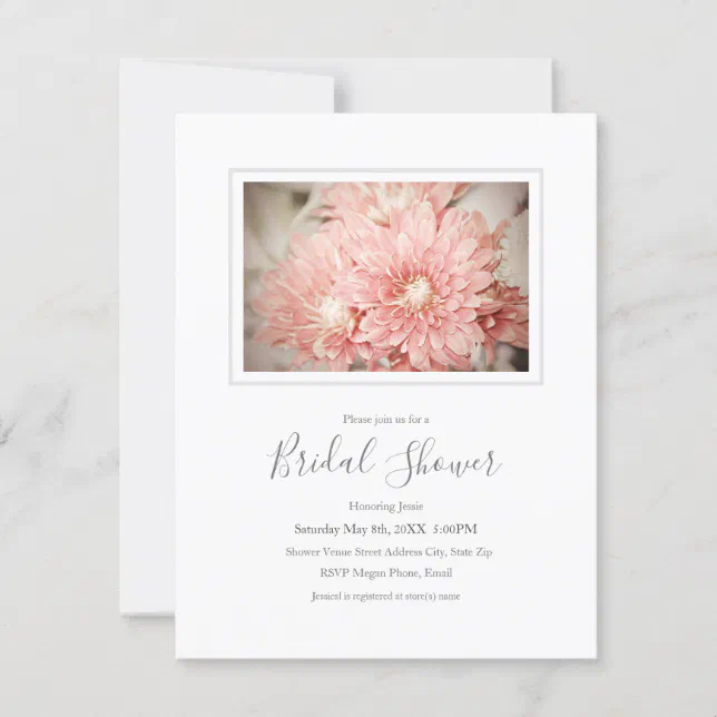 Blush Mums Invitation | Zazzle