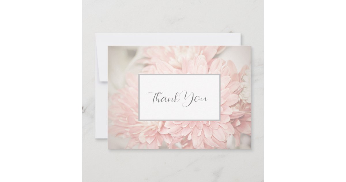 Blush Mums Thank You Card | Zazzle