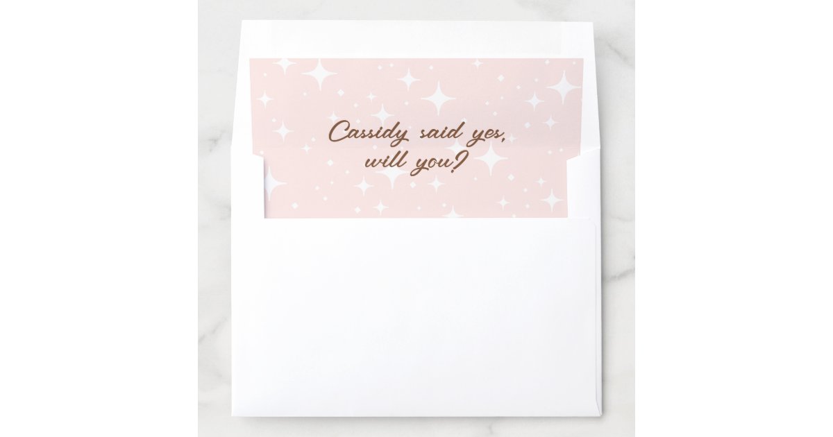 Blush Nash Bash Cowgirl Boot Bachelorette Party Envelope Liner | Zazzle