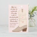 Blush Nash Bash Cowgirl Boot Bachelorette Party Invitation | Zazzle