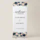 Blush Navy Blossom Wedding Welcome Retractable Banner | Zazzle