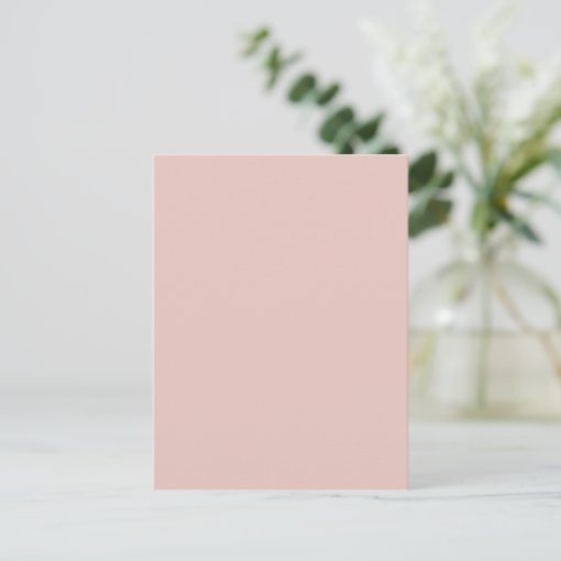 Blush Peachy Light Pink Solid Color Background Postcard | Zazzle