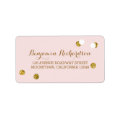 blush pink address labels with glitter confetti | Zazzle