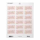 blush pink address labels with glitter confetti | Zazzle
