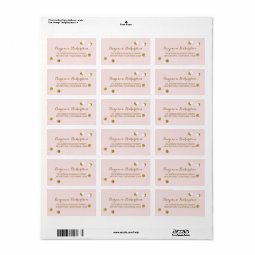 blush pink address labels with glitter confetti | Zazzle