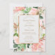 Blush Pink and Gold Watercolor Floral Wedding Card | Zazzle