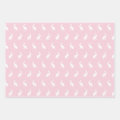 Blush Pink and White Upright Rabbits Pattern. Wrapping Paper Sheets ...