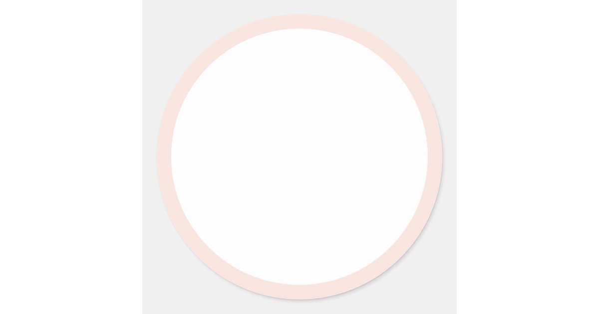 Blush Pink Blank Classic Round Sticker | Zazzle