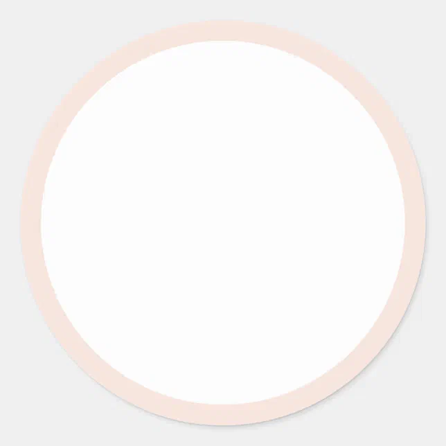 Blush Pink Blank Classic Round Sticker | Zazzle