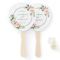 Blush Pink Bloom Wedding Hand Fan | Zazzle