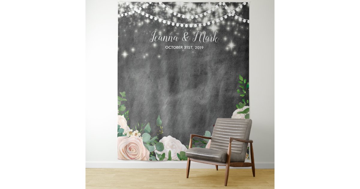 Blush Pink Boho Wedding Photo Booth Backdrop | Zazzle