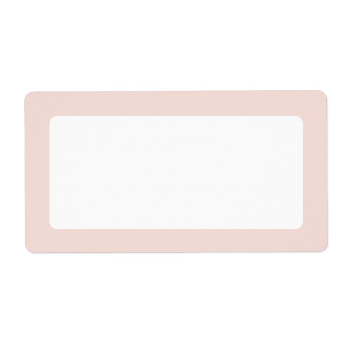 Blush pink border blank label | Zazzle.com