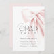 Blush Pink Bow Graduation Party Invitation | Zazzle
