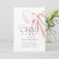 Blush Pink Bow Graduation Party Invitation | Zazzle