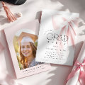Blush Pink Bow Graduation Party Invitation | Zazzle
