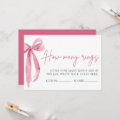 Blush Pink Bow Guess How Many Rings Game Invitation | Zazzle