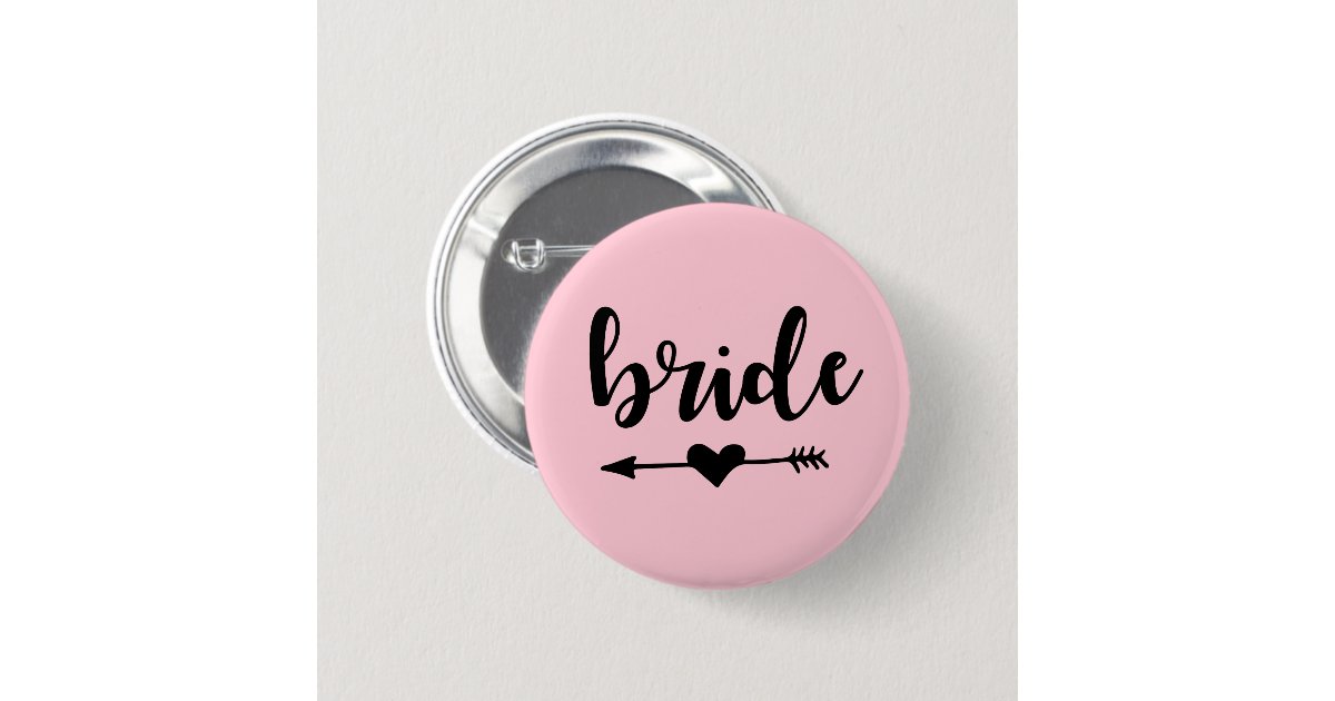 Blush Pink Bride Tribe Bachelorette Party Button | Zazzle