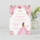 Blush Pink Brown Hair Princess Sweet Sixteen Invitation | Zazzle