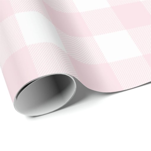 Blush Pink Buffalo Check Pattern Wrapping Paper | Zazzle