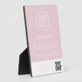 Blush Pink Business Logo Plaque | Zazzle