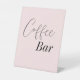 Blush Pink Coffee Bar Wedding Shower Pedestal Sign | Zazzle