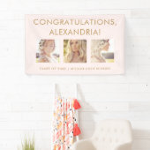 Blush Pink | Congratulations Graduate Photo Banner | Zazzle