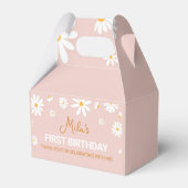 Blush Pink Daisy Birthday Party Favor Box | Zazzle